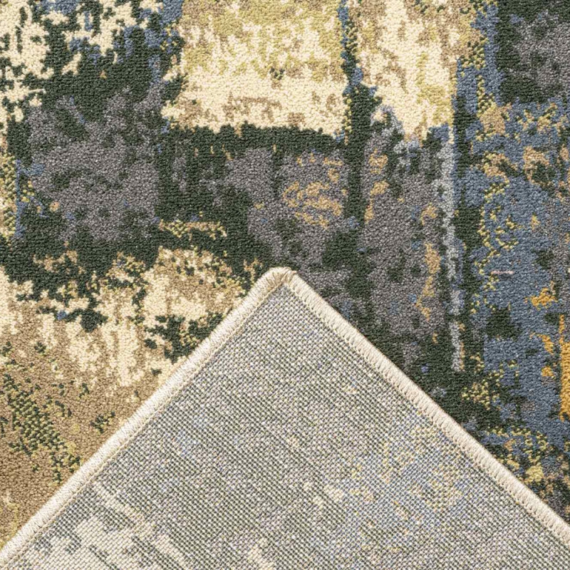 Lorient Green / Blue Rug - Glasswells