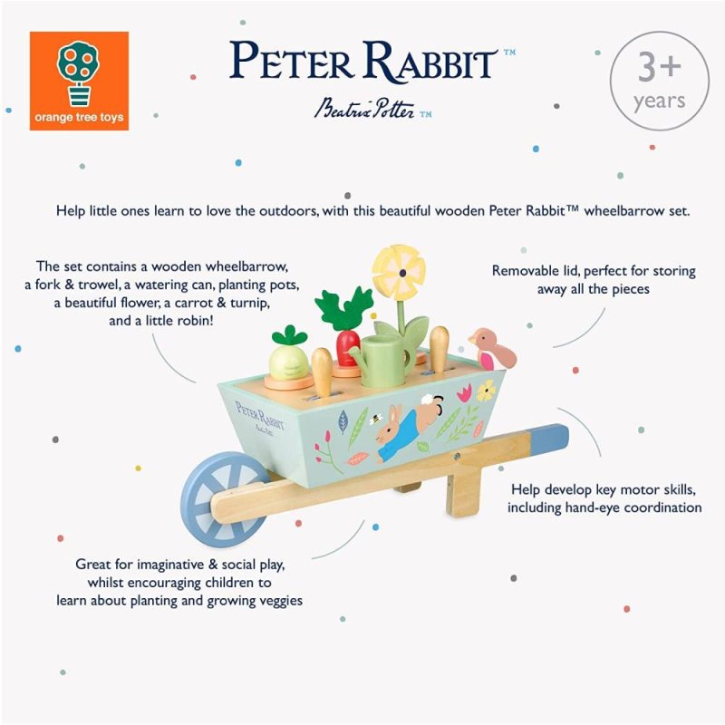 Orange Tree Toys Peter Rabbit Wheelbarrow FSC - Glasswells