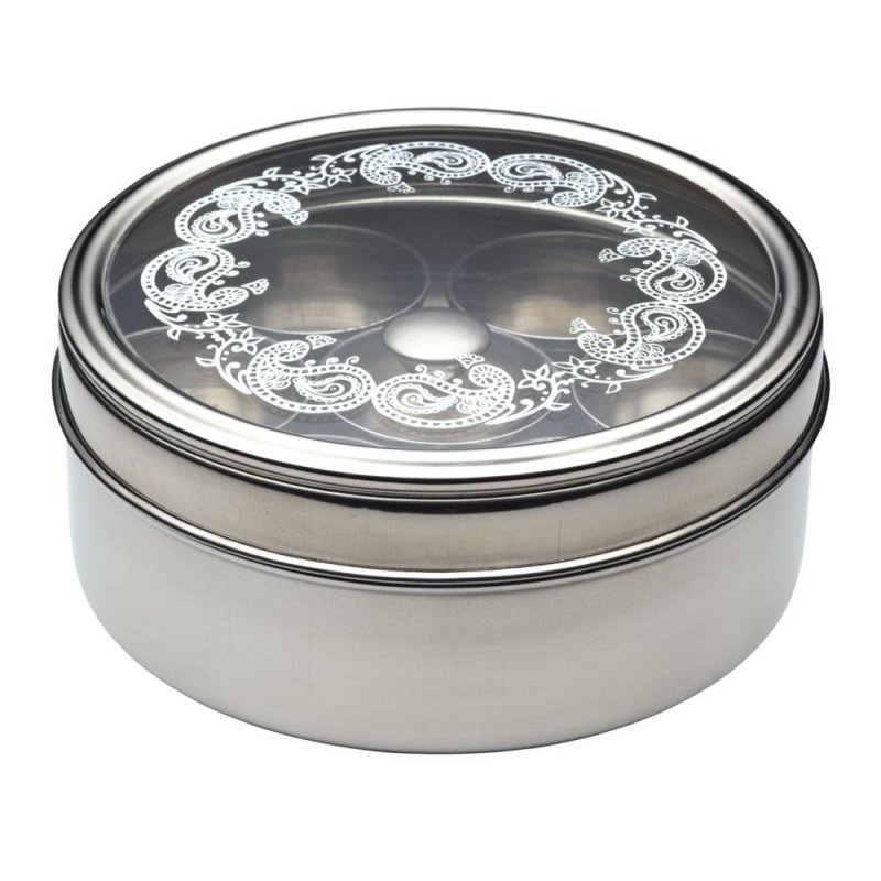 World Of Flavours Masala Dabba 17cm Stainless Steel - Glasswells
