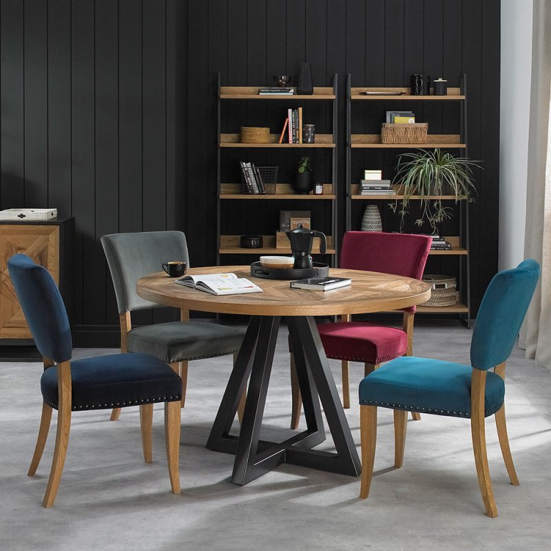 Rustic Circular Dining Table - Glasswells